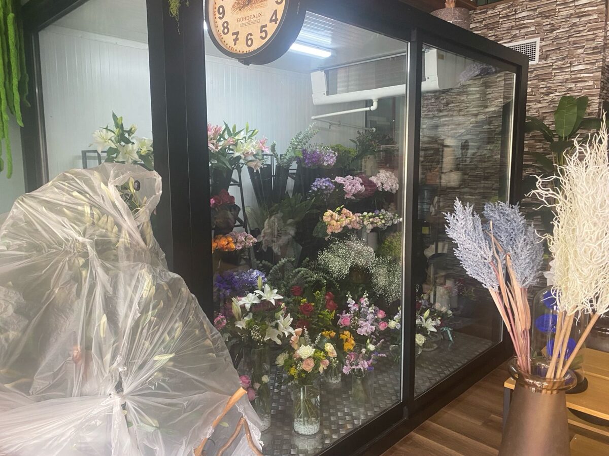 flower cold room - flower shop cold room - flower shop chiller